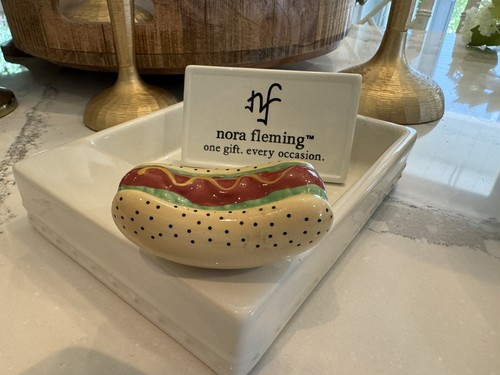 Nora Fleming Chicago Hot Dog Mini A231 Ceramic Charm Hand-Painted | eBay