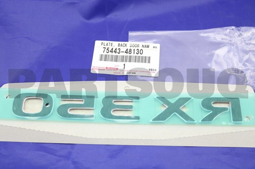 7544348130 Genuine Toyota PLATE, BACK DOOR NAME, NO.3 75443-48130 | eBay