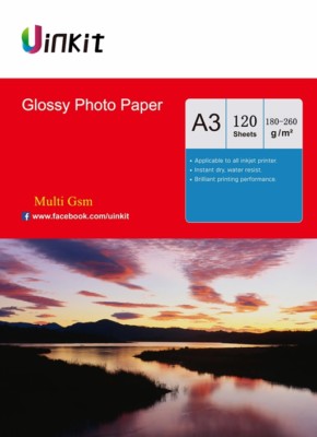 120 Sheets A3 / A4 High Glossy Photo Paper 180 240 260 Gsm Inkjet Paper ...
