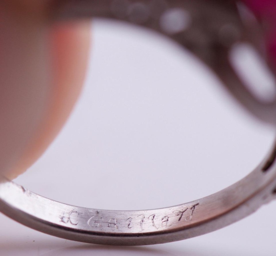 Antique French Art-Deco Ring Lucien Gaillard Platinum Diamonds 6.5ct ...