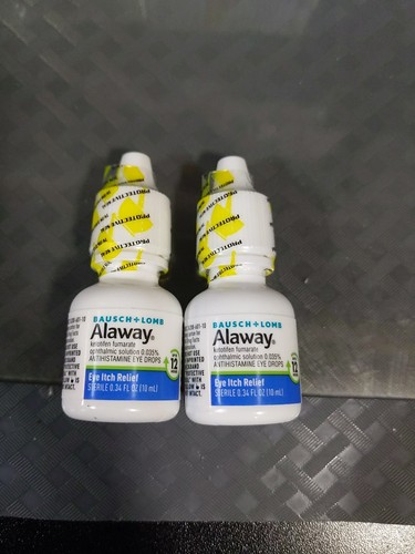 ALAWAY TWIN PACK Eye Drops 10mL 12HR Eye Itch Relief Exp 05/2025 Sealed ...