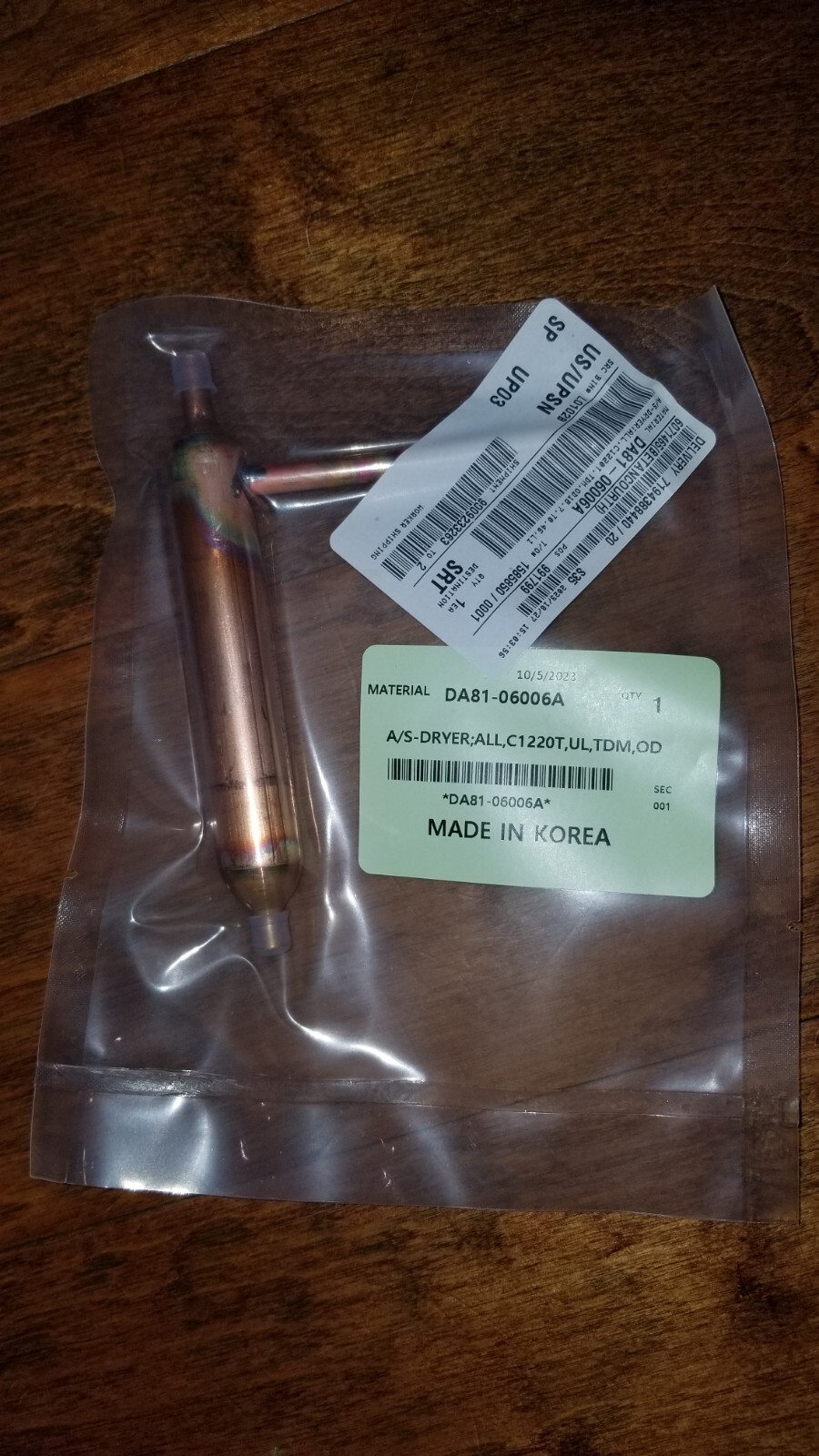 Refrigeration Appliance Filter Dryer for Samsung Da81-06006a for sale ...