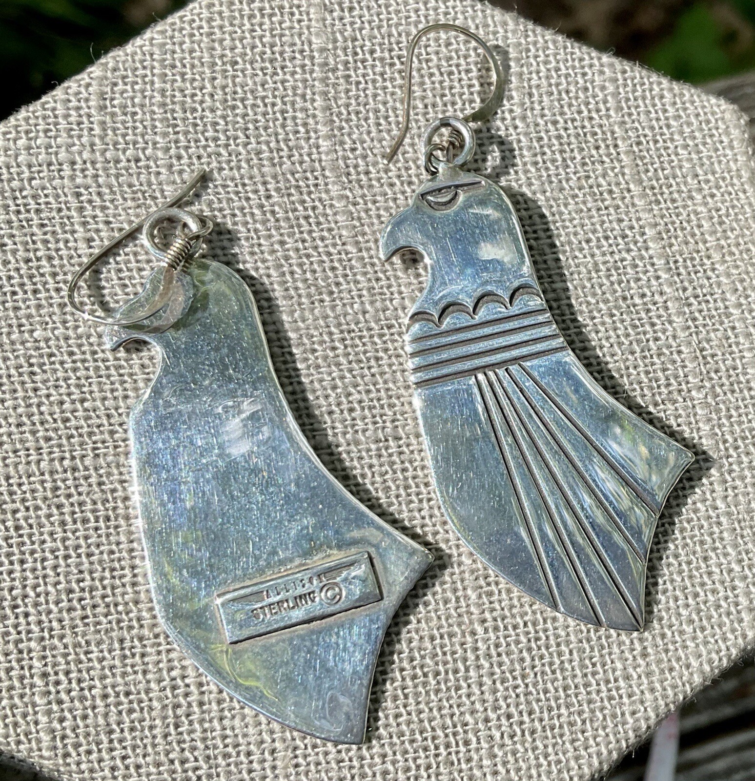 Vintage Navajo Allison Snowhawk Lee Eagle Sterling Si… - Gem