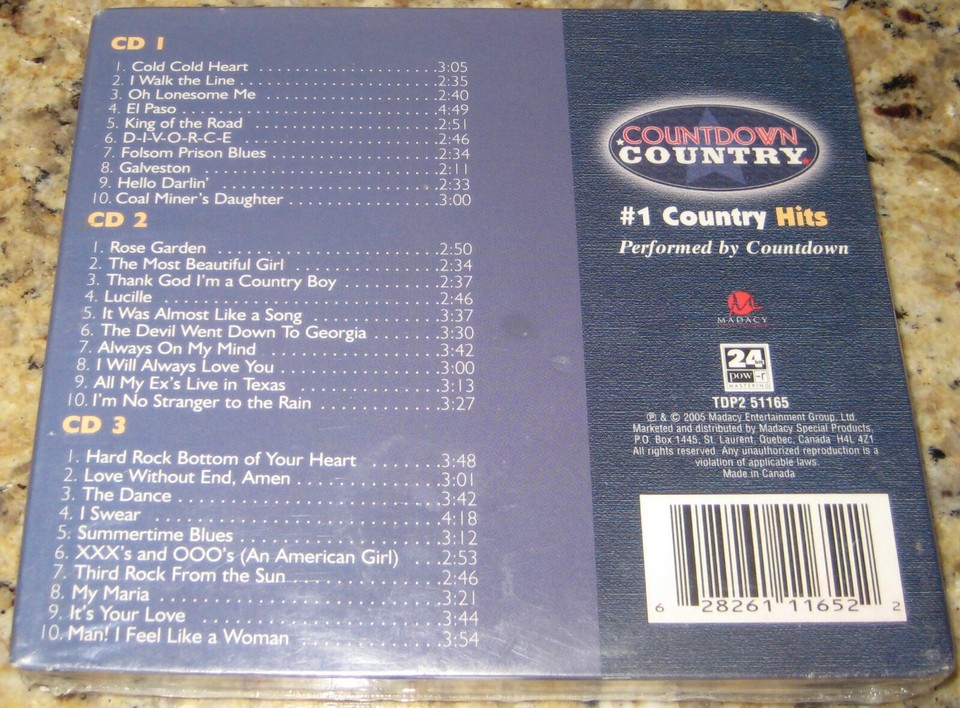 Countdown Singers : #1 Country Hits CD, Brand New & Factory Sealed ...
