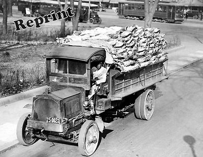 Vintage Beef Delivery Truck on it's way to Central Market 1923 8x10 ...