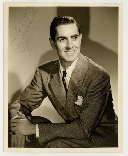 Tyrone Power 1939 Hand Signed 8x10 Handsome Young Portrait Photo Actor ...