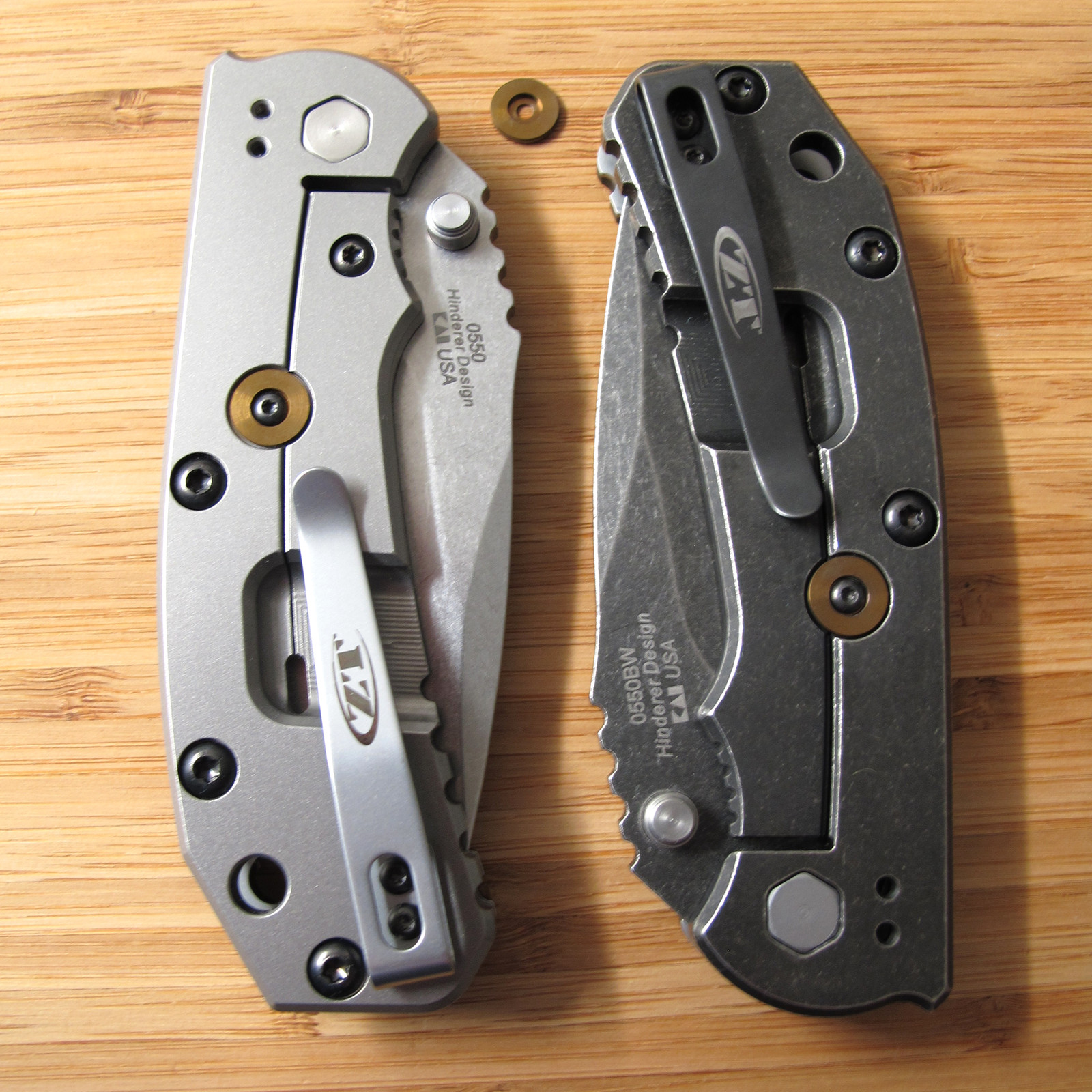 Zero Tolerance ZT0562 562 ZT Knife Titanium Lock Bar Stabilizer Washer ...