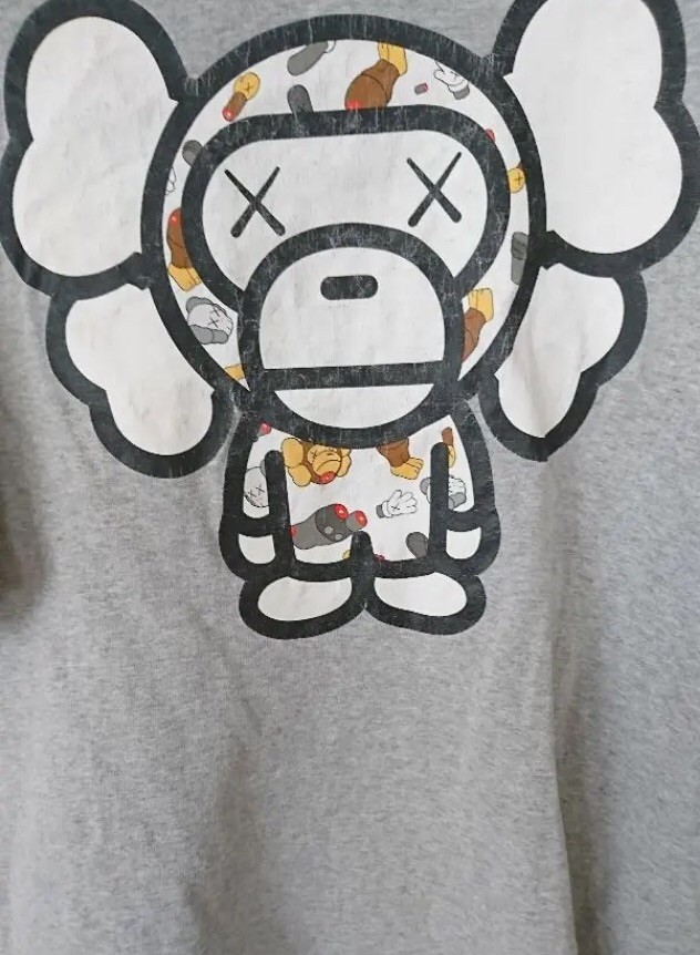 Kaws A bathing ape Bape t shirt mens medium JP Authentic Pharrell ...