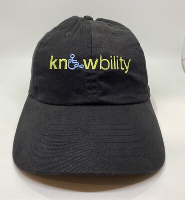Knowbility Austin Texas Cap Hat Adult Adjustable Black Cotton Nonprofit | eBay