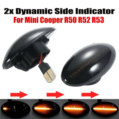 Dynamic LED Side Indicator Repeater Light For Mini Cooper S JCW R50 R53 ...