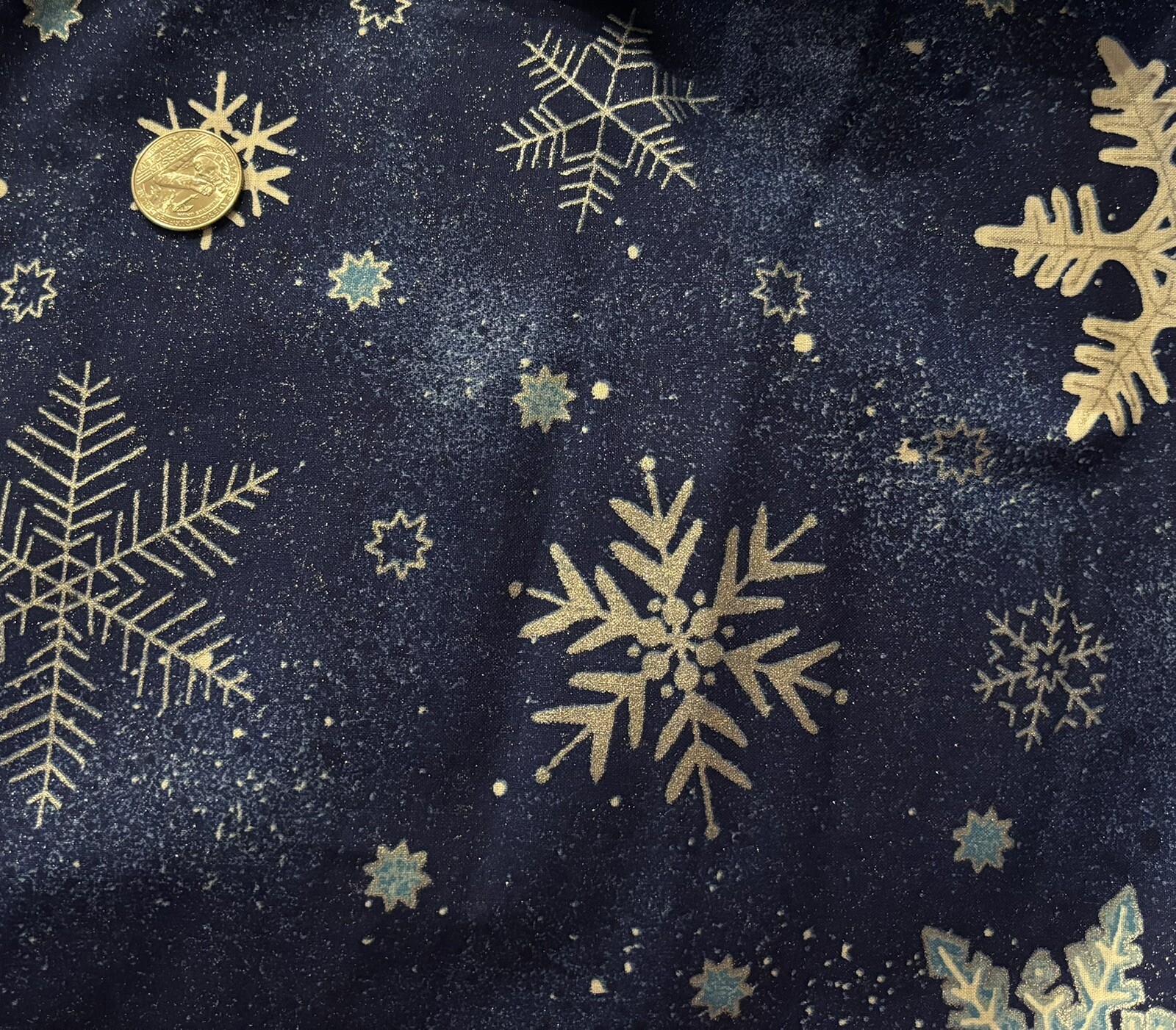 Fabric Lot 11 Christmas Poinsettia Snowflake Snow Flakes Novelty Cloth ...