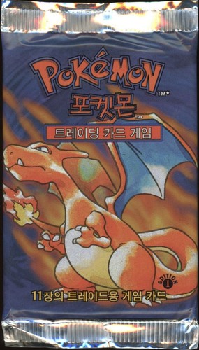 2000 Pokemon KOREAN 1st Edition Base Set Charizard Booster Pack Factory ...