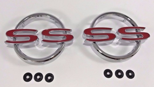 1964 Chevrolet Impala SS Super Sport Quarter Panel Emblems 2 Pair Red ...