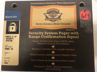 #619 NEW Harley-Davidson Security System Pager with Range Confirmation ...