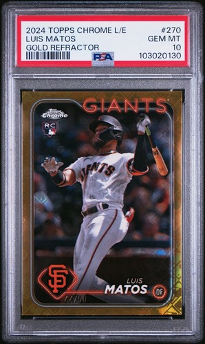 2024 TOPPS CHROME LOGOFRACTOR ED GOLD REFRACTOR #270 LUIS MATOS 44/50 ...