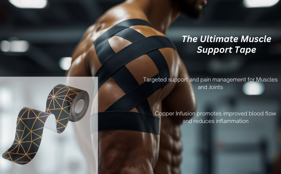 Ultra Athletics Kinesiology Tape Copper Infused Precut Waterproof USA ...