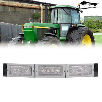 Clear LED Hood Light Headlight Kit For John Deere 4250 4450 4055 Flood ...