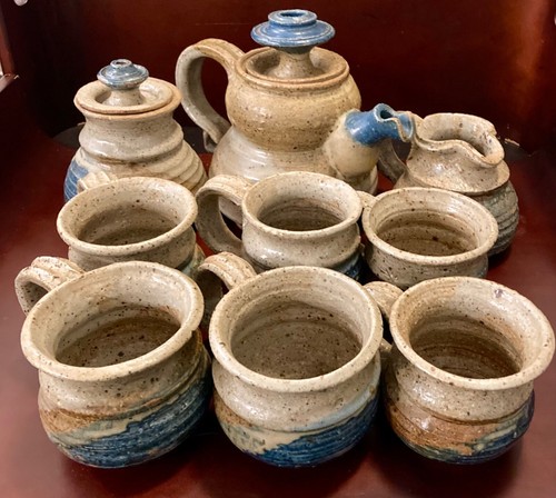 Agnes Stark Handmade Tea Set Signed Complete - 11 Pieces RARE VINTAGE ...