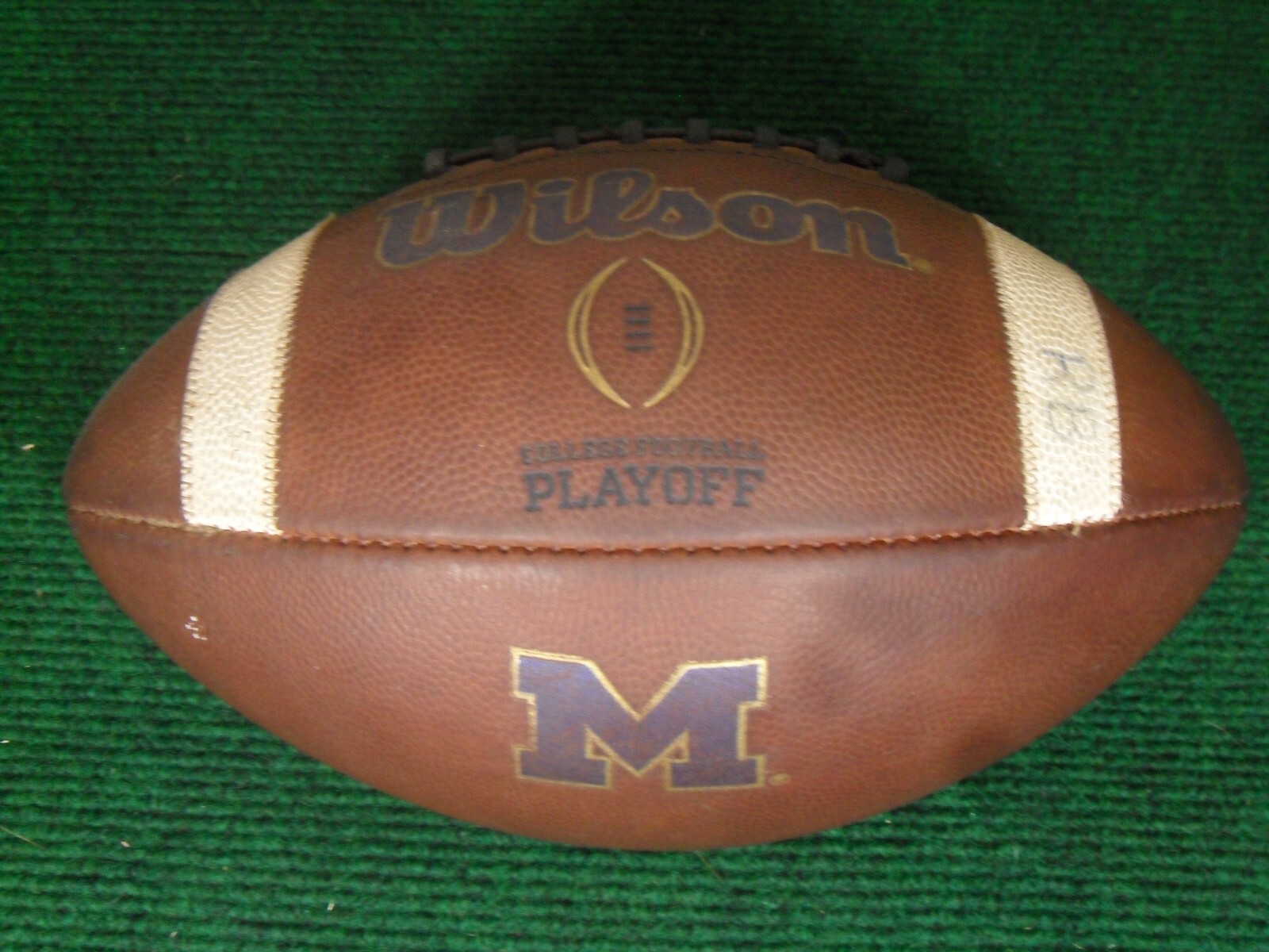 Used Wilson CFP Playoff Michigan Wolverines Team Game Football Ball | eBay