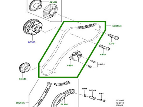 GENUINE LAND ROVER TIMING CHAIN & TENSIONER LR2 LR002551 | eBay