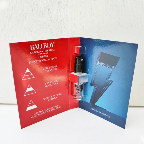 1x Carolina Herrera Bad Boy Cobalt Eau de Parfum Electrique mini Spray ...