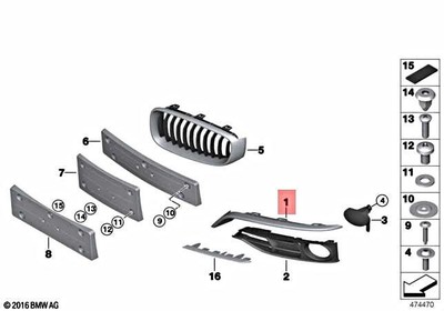 Genuine BMW F34 318d 320d 320dX 320i 320iX 325d Finisher Rod Right ...