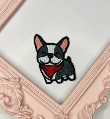 2” x 1.5” Cute Kawaii Boston terrier French Bulldog Frenchie Iron /Sew ...