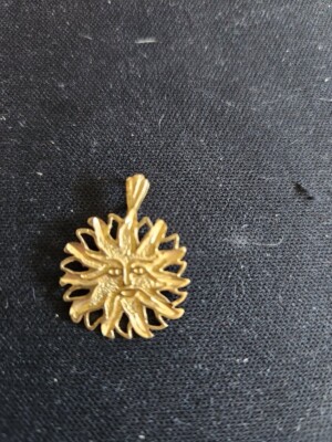14K Yellow Gold Sun Charm/Pendant 2.5g | eBay