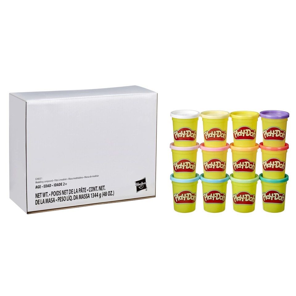 12 Pack Pastel Play Doh Bulk 4 Ounce Cans Non Toxic Craft Colors for ...