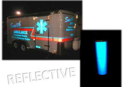 NIKKALITE BLUE Engineer Grade Reflective Graphic Vinyl Tape 4" x 9 ...