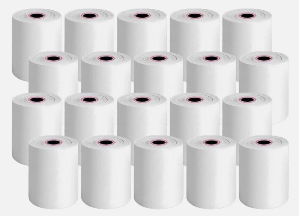 57x40 20Pack - Thermal Credit Card Machine Receipt Paper Till Roll ...
