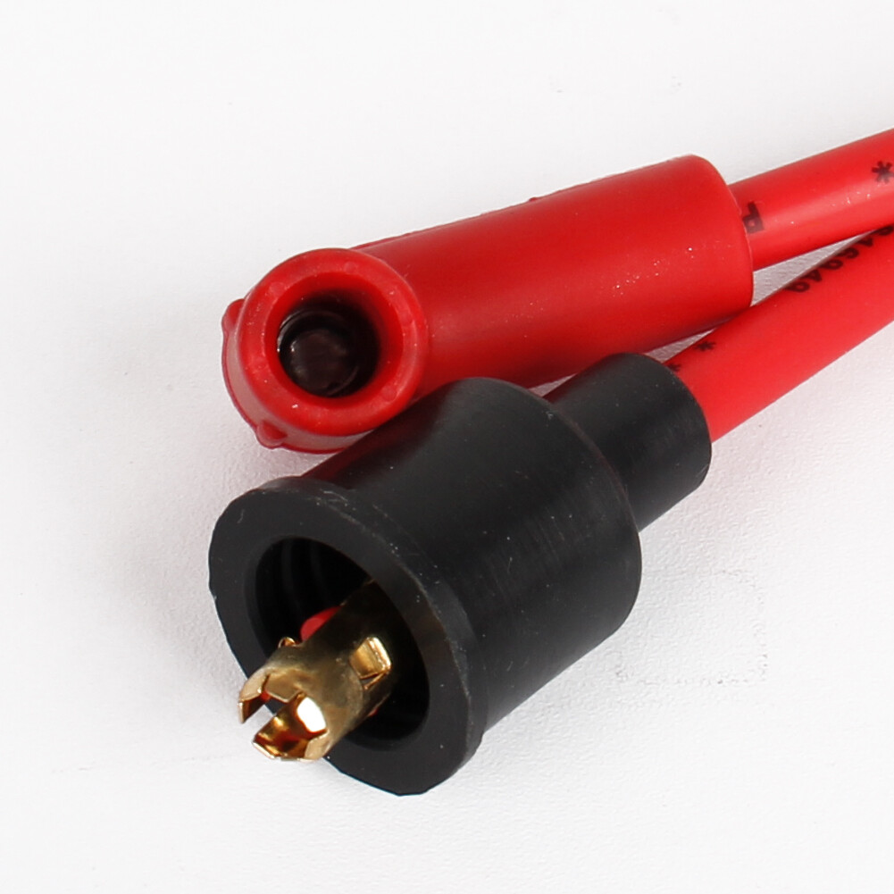 Universal 8mm Spark Plug Ignition Cable Wires Set For Red And Post HEI ...