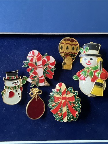 Lot Of 6 Christmas Holiday Brooches Pins | eBay