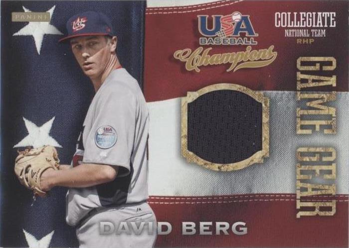 2013 Panini USA Baseball Champions - Game Gear Jerseys David Berg #25 ...