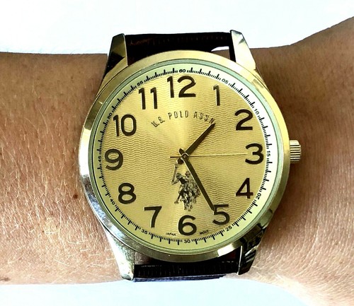 US Polo Quartz SR626SW PC21J Japan Movt Wrist Men's Watch Runs Dark ...