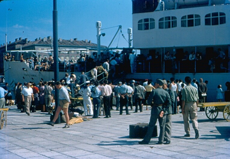 8 vtg 35mm slides 1950s SS Partizanka ship boat Yugoslavia people ...