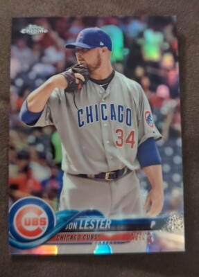2018 Topps Chrome #191 Jon Lester Chicago Cubs Refractor Baseball Card ...