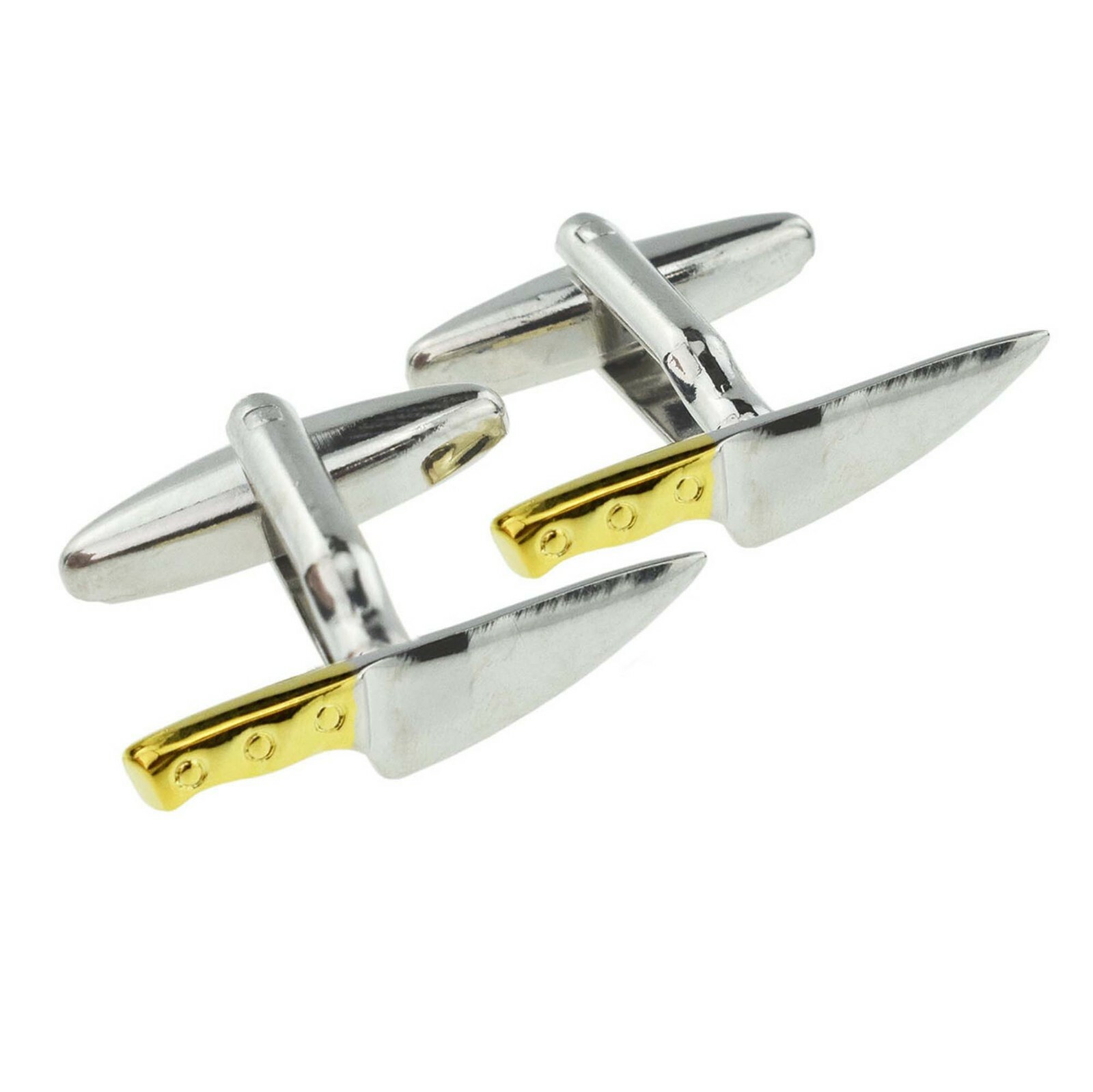 Two Tone Gold & Silver Chefs Knife Cufflinks in a Cufflink Box X2AJ589 ...