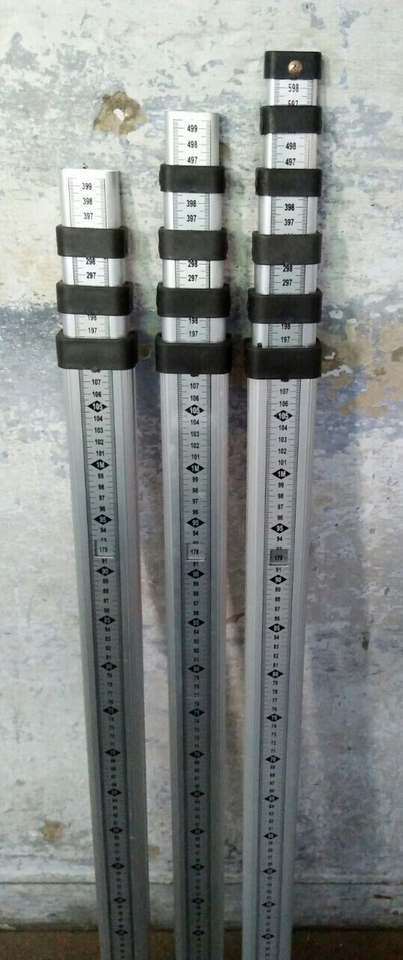 Aluminum Grade Rod Levelling Staff Telescopic type Dual Sided ...