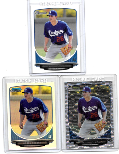 COREY SEAGER PREMIUM MLB ROOKIE LOT: 9 MINT ALL DIFFERENT MLB ROOKIE ...