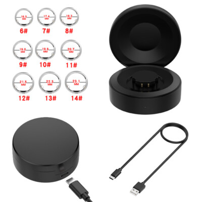 Ringconn Ring 5V Black Smart Ring Charger Charging Case 10#-11# (19.9MM ...