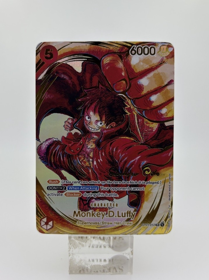ODA SIGNED GOLD LUFFY - One Piece TCG High Quality PROXY Card Monkey D ...