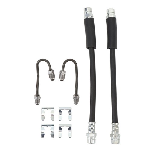 Rear Brake Hose And Clips Set 1K0611764L Metal Rubber Brake Line Brake ...