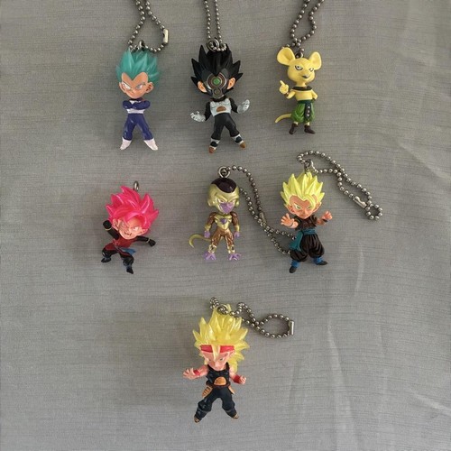 Dragon Ball UDM Keychain Set of 7 Vegeta SSB Bardock Golden Frieza ...