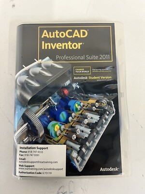 Autodesk AutoCAD Inventor Professional Suite 2011 DVD Computer Software ...