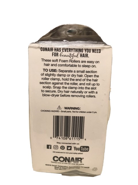 3 CONAIR Gray CURLS SOFT & BOUNCY HAIR ROLLERS 8 COUNT EACH - for sale ...