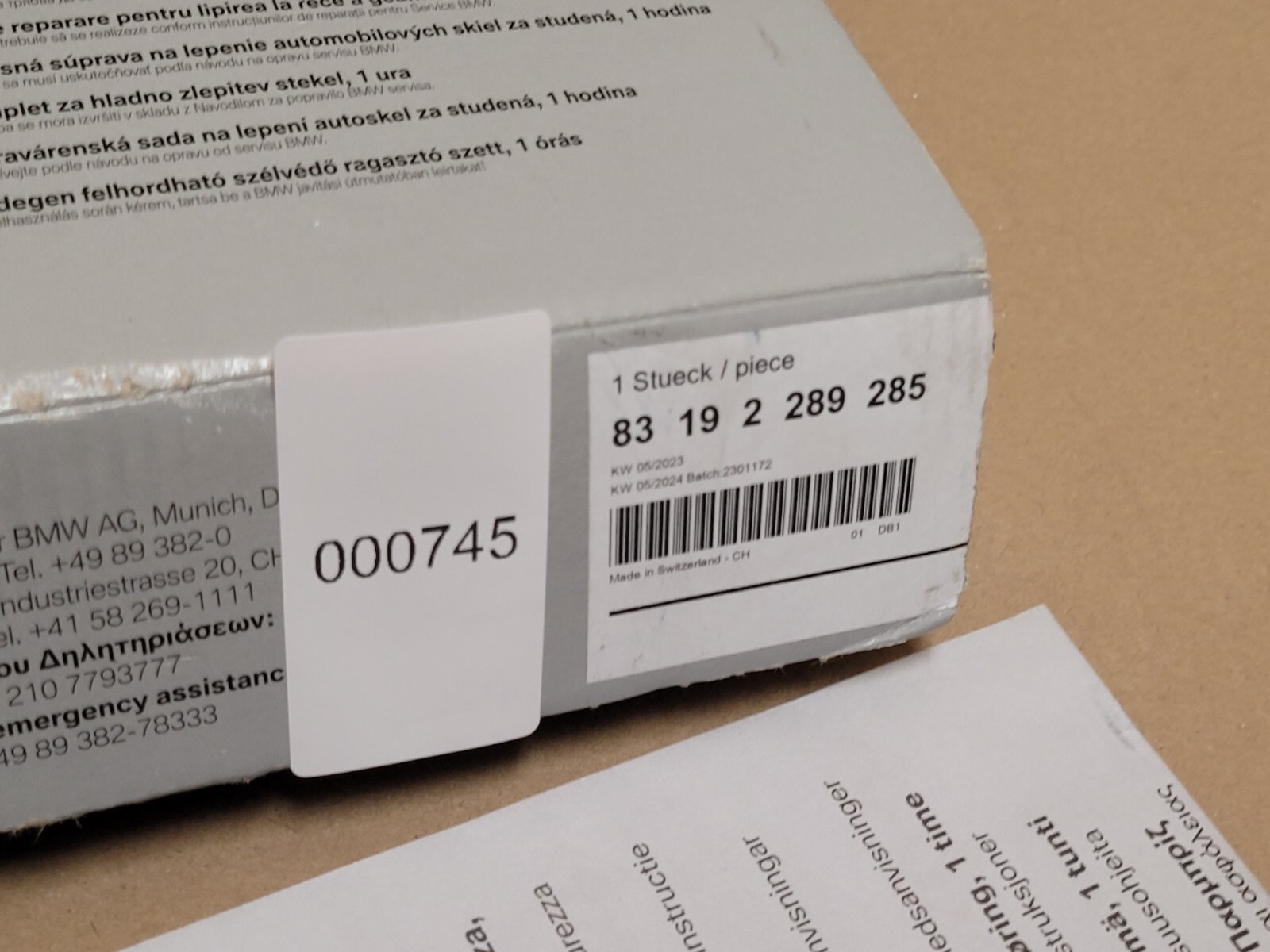 Genuine BMW Repair Kit Windscreen Screen Windscreen 83192289285 NEW OEM ...