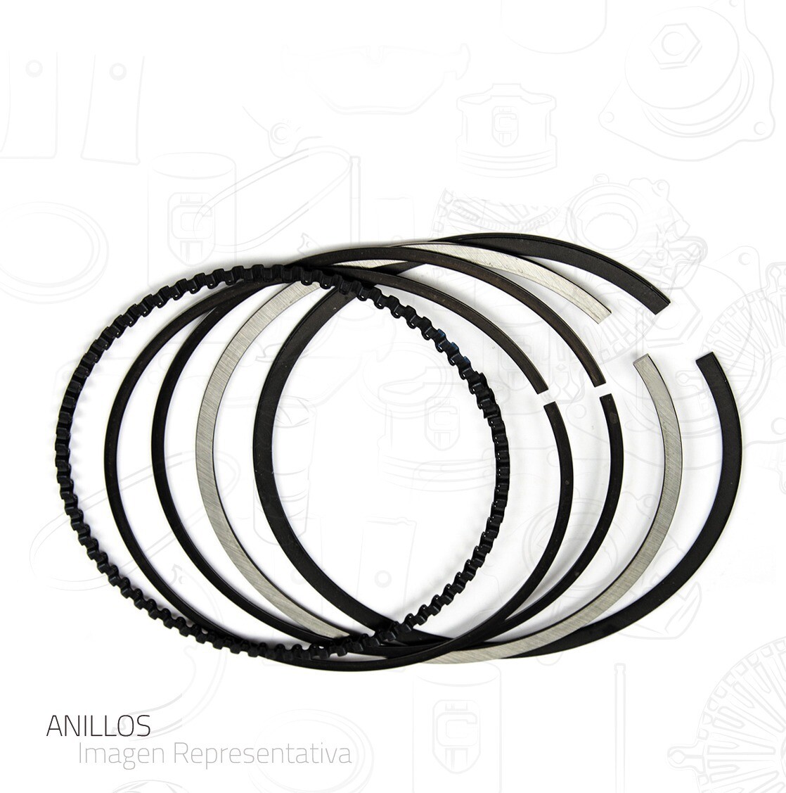 4476-030 Piston ring set for engine Hastings DATSUN / ICHI VAN 1800 J18 ...