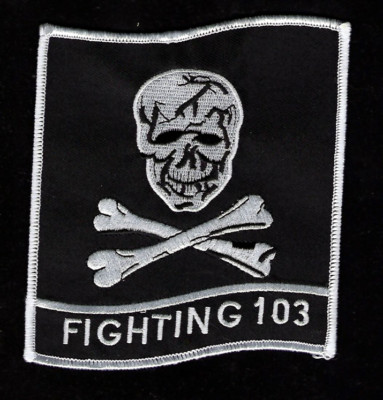 VF-103 JOLLY ROGERS PATCH US NAVY PIN UP USS JFK SKULL F18 F14 F4 F8 ...