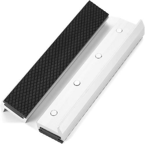 2 Pcs Vise Jaw Pads 6 Inch Soft Magnetic Vice Jaw Pads, Aluminum ...